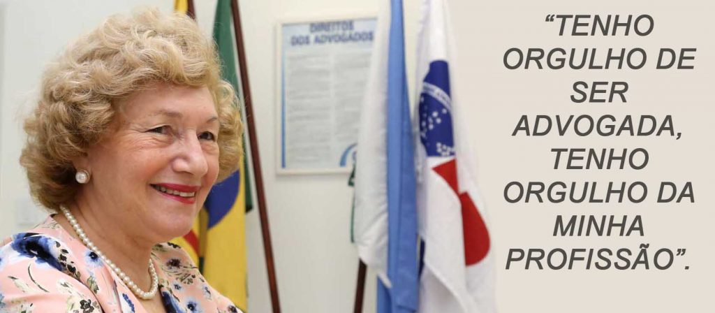 Exemplo: Advogada há 40 anos, Doutora Maria José visita Seccional - OABMS