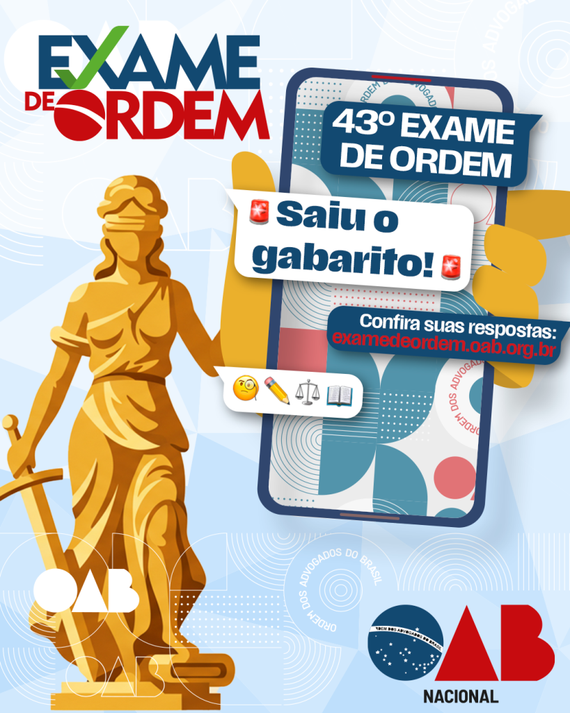 OAB divulga gabarito definitivo da 1ª fase do 43º Exame de Ordem ...